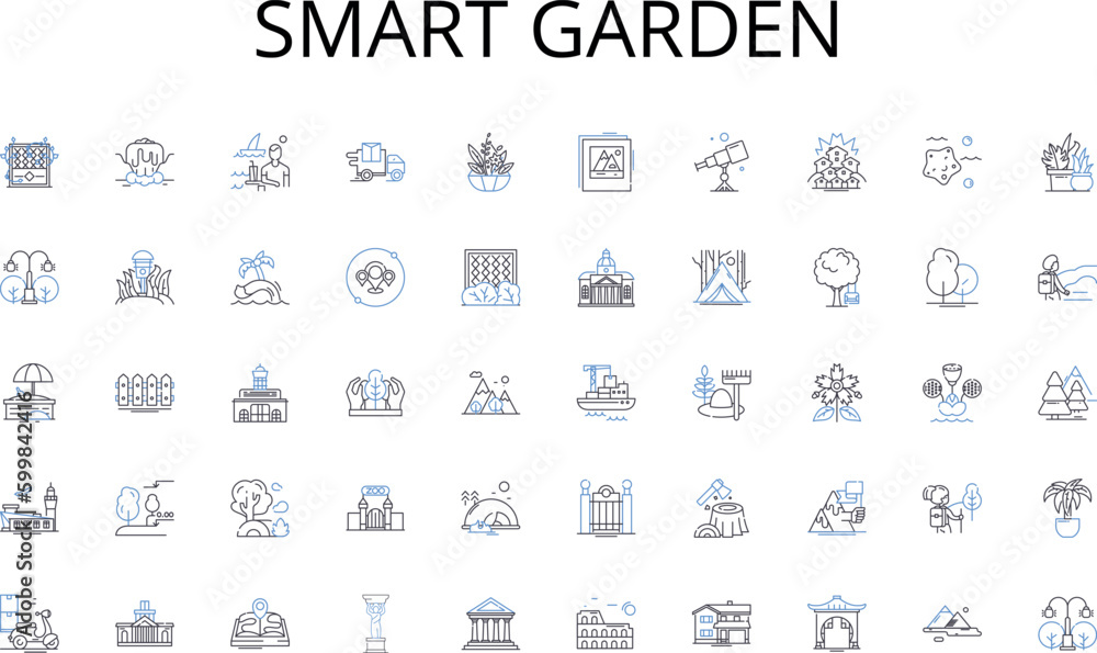 Smart garden line icons collection. Categorization, Arrangement ...