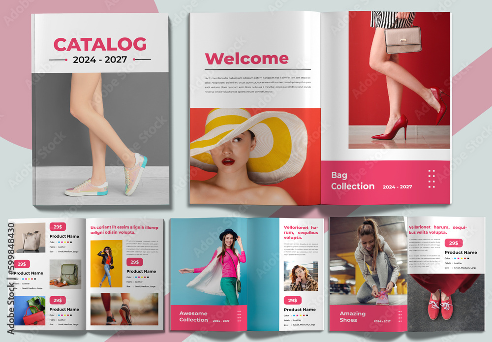 Product Catalogue Design Layout Stock Template Adobe Stock