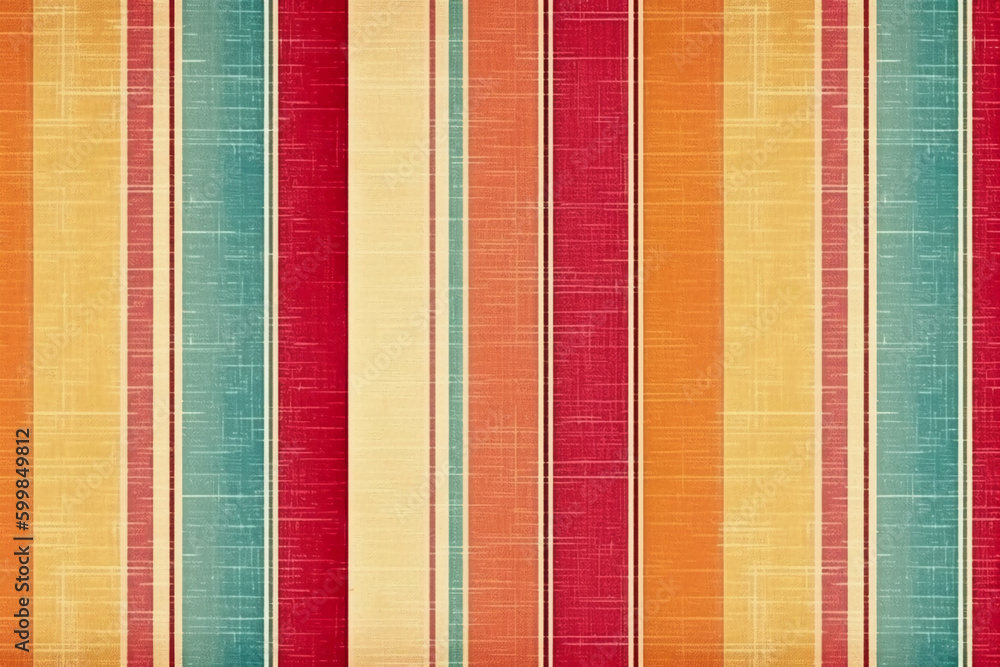 Vintage summer spring autumn stripe pattern, linen fabric texture. AI ...