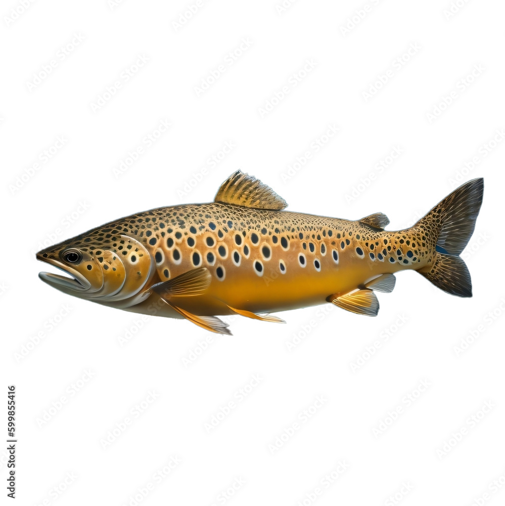 Trout, isolated, transparent background, no background. Generative AI ...