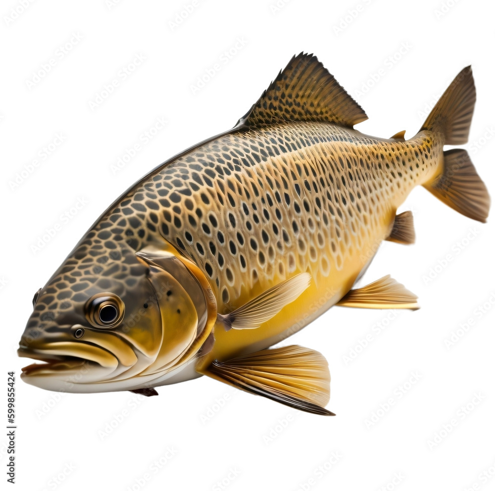 Trout, isolated, transparent background, no background. Generative AI ...