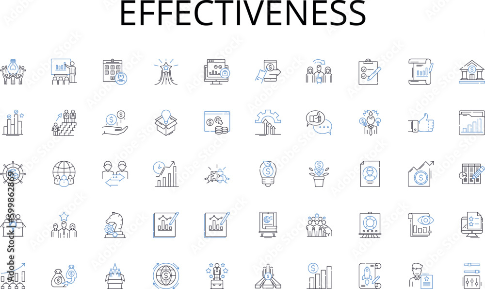 Effectiveness line icons collection. Hiring, Recruitment, Interviewing ...