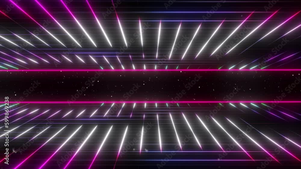 Vintage Retro Animation Background. 80s Retro, Loop Animation Of Retro ...
