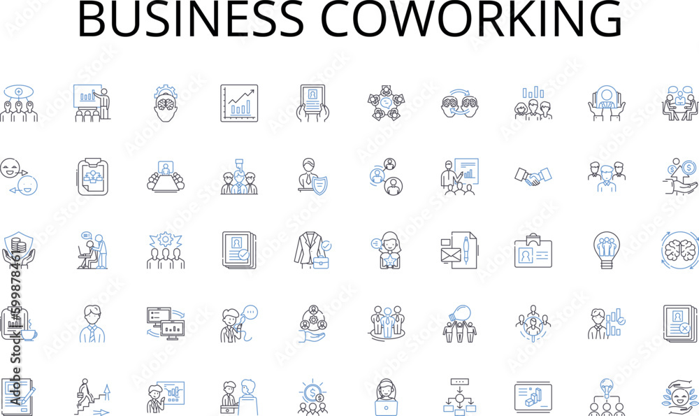 Business coworking line icons collection. Expressiveness, Articulation ...