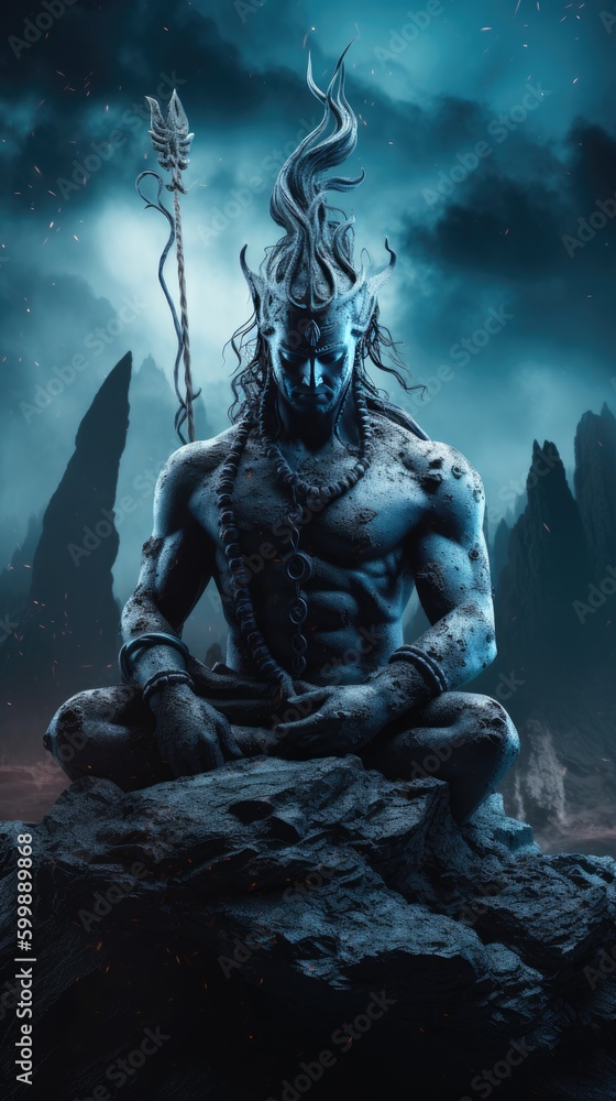 God shiva mahakaal images Stock Illustration | Adobe Stock