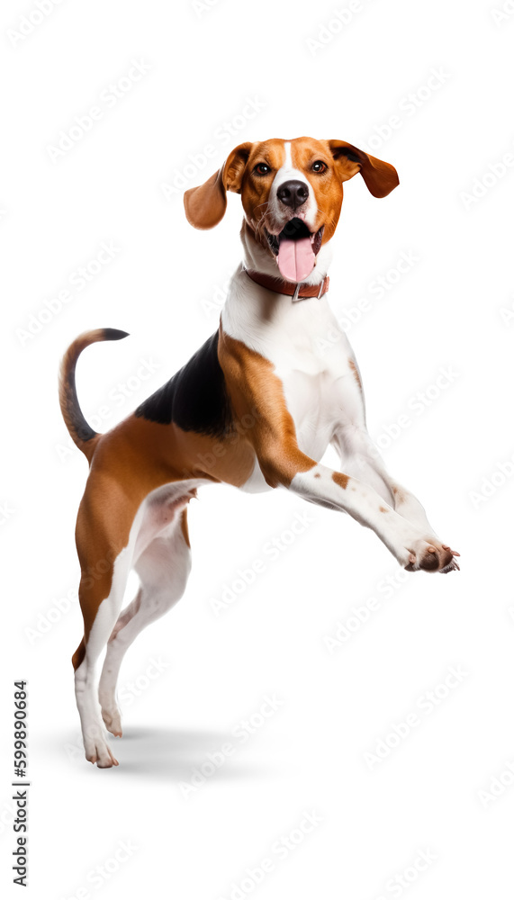 American Foxhound on a transparent background. Stock Illustration ...