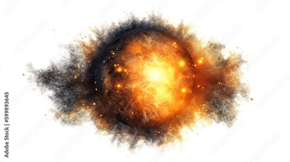 ภาพประกอบสต็อก High-energy particles explosion. Star explosion with ...