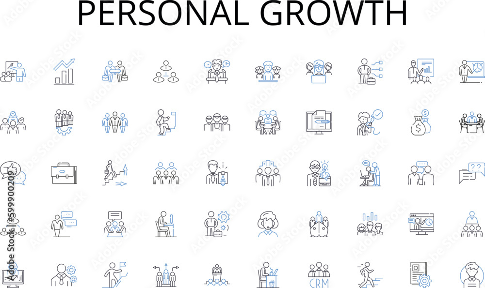 Personal growth line icons collection. E-commerce, Retail, Online ...