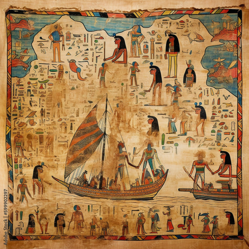 Reverse map, Egyptian literature, treasure map, ancient literature ...