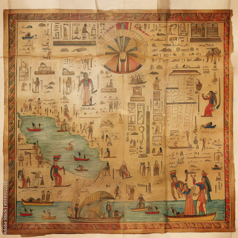 Reverse map, Egyptian literature, treasure map, ancient literature ...