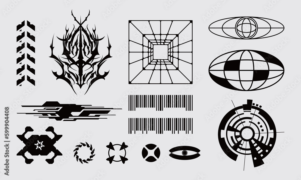 HUD futuristic frame border game swag elements pack panel cyber sci-fi ...