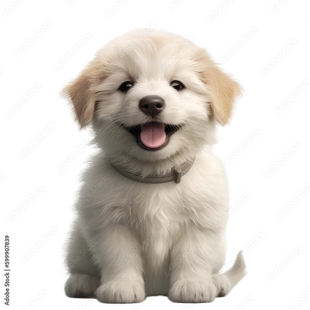 Cute baby smiling puppy. Small dog pets. Transparent isolated ...