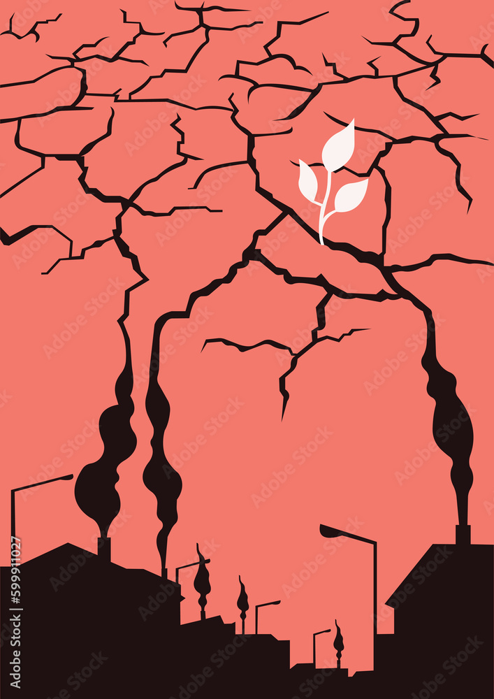 Global warming awareness, Creative poster, typography, climate change awareness, minimal design ...