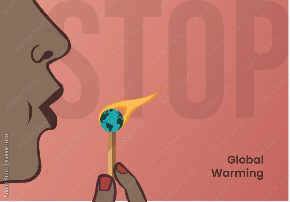 Global warming awareness, Creative poster, typography, climate change ...