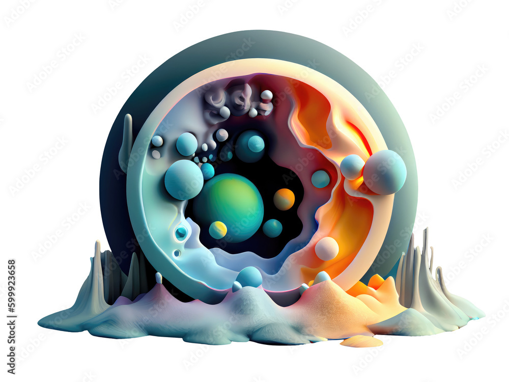 Ozone holes on the planet, the global problem of the Earth, 3D icon ...