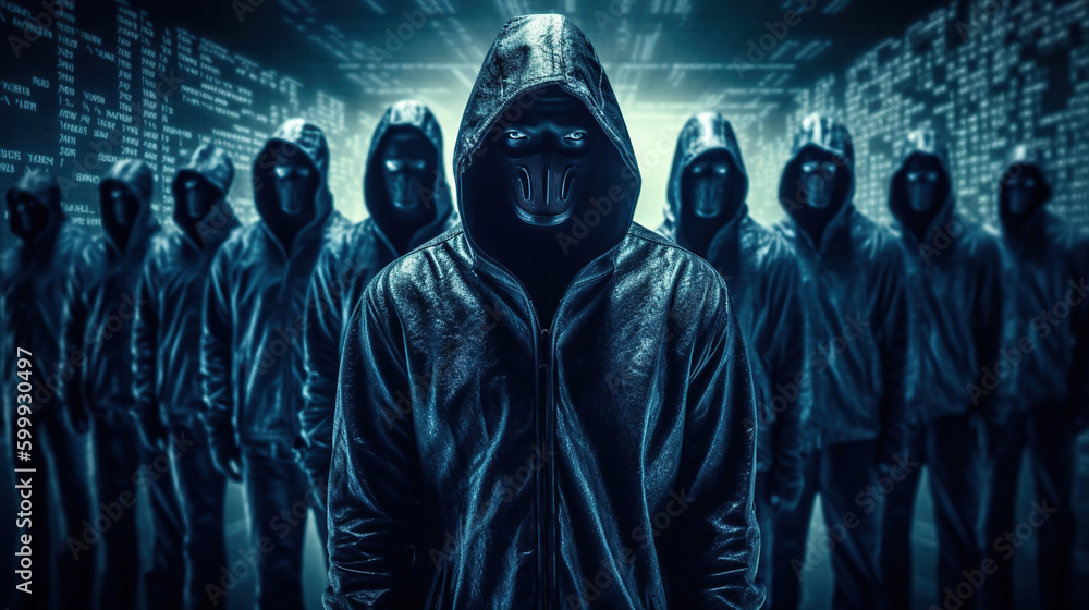 Hackers Army Dangerous Hooded Group Of Hackers Internet Cyber Crime