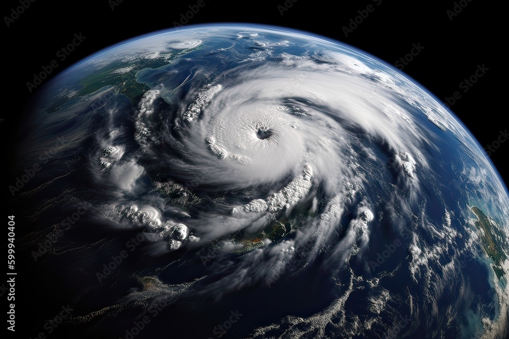 Super Typhoon, tropical storm, cyclone, hurricane, tornado, over ocean ...