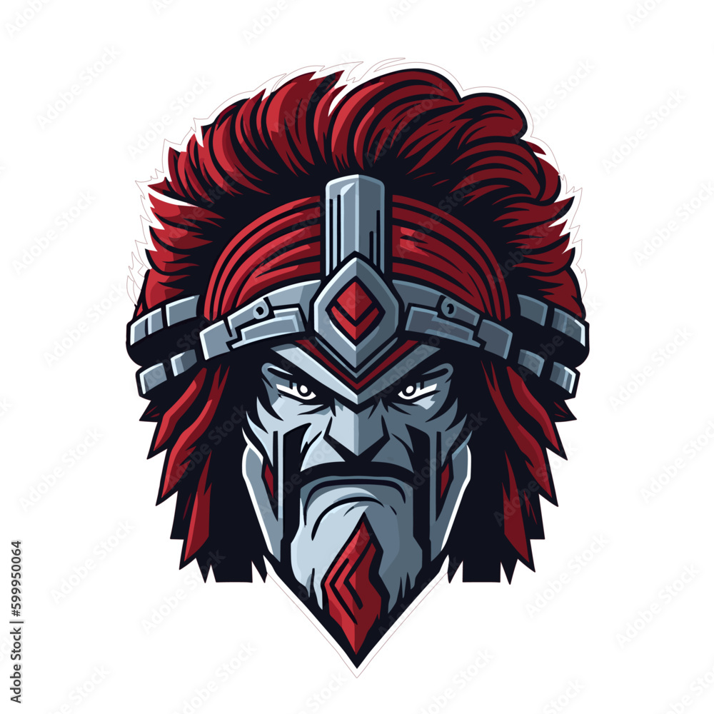 Aggressive Vector Spartan Mascot: Perfect Sparta Logo for Esport Gaming ...