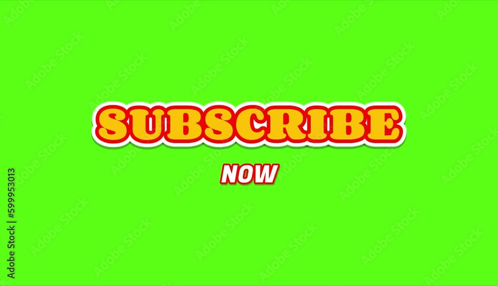 GREEN SCREEN SUBSCRIBE button icon Stock Video | Adobe Stock