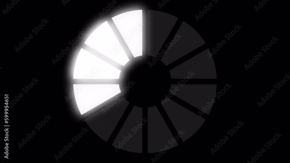 Loading Circle Video With Glow Loading Animation On Transparent
