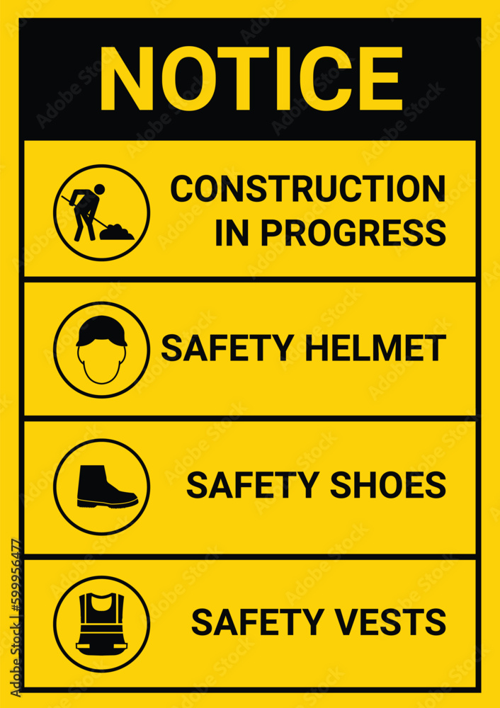Vector Safety Signs Vector Icons Set Stock Vector Adobe Stock