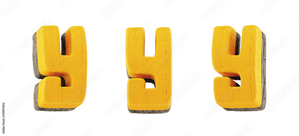 3d alphabet, 3d letter Y with wood texture, letter for festa junina, 3d ...