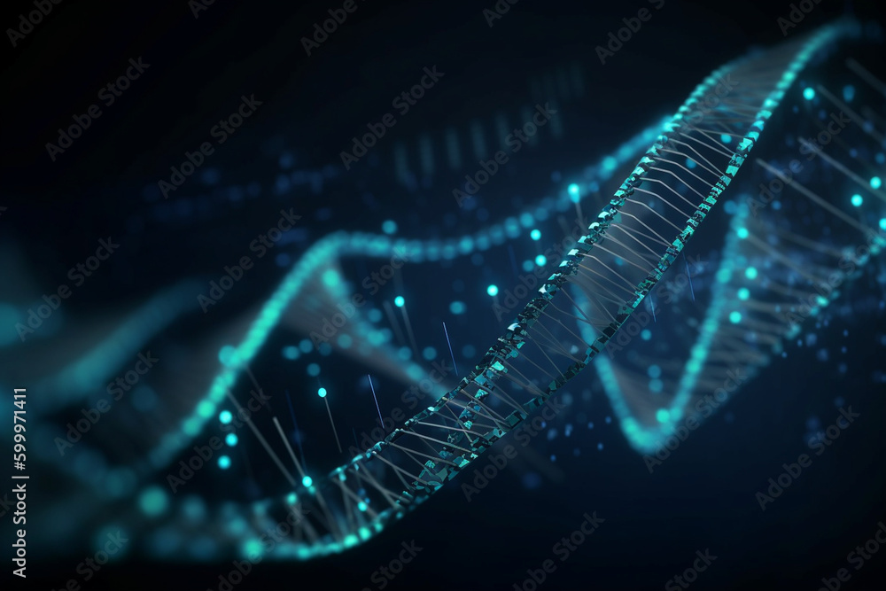 DNA translation process. DNA, background Generative AI Stock ...