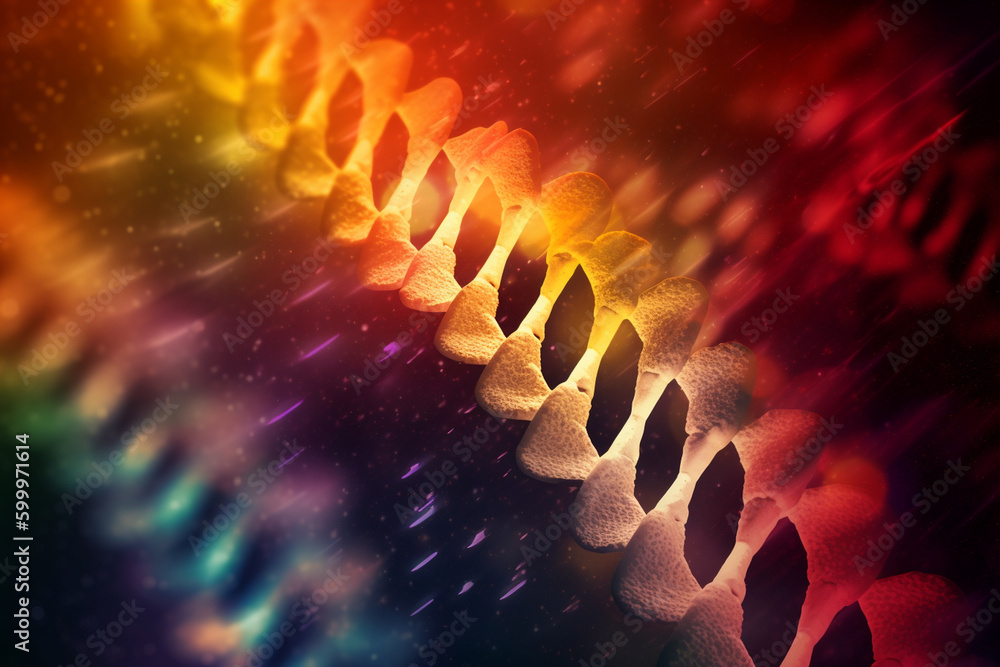 DNA and genetic diversity. DNA, background Generative AI Stock ...