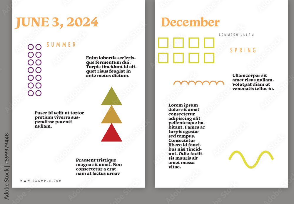 Flyer A4 With Simple Geometric Shapes Minimal Event Template Stock ...