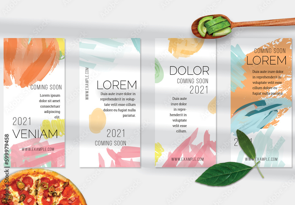 Flyer Layout with Abstract Marker Scribble on White Stock Template ...