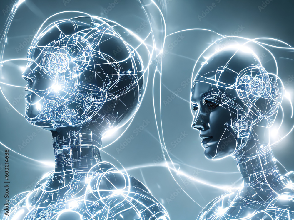 Futuristic robots with a unique sense of style. They signify a world ...