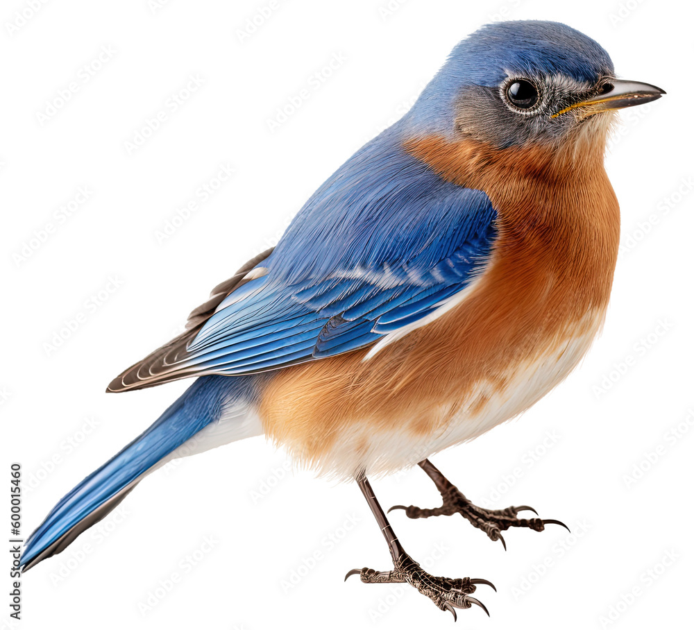Eastern Bluebird Isolated on White Background . AI generated ...