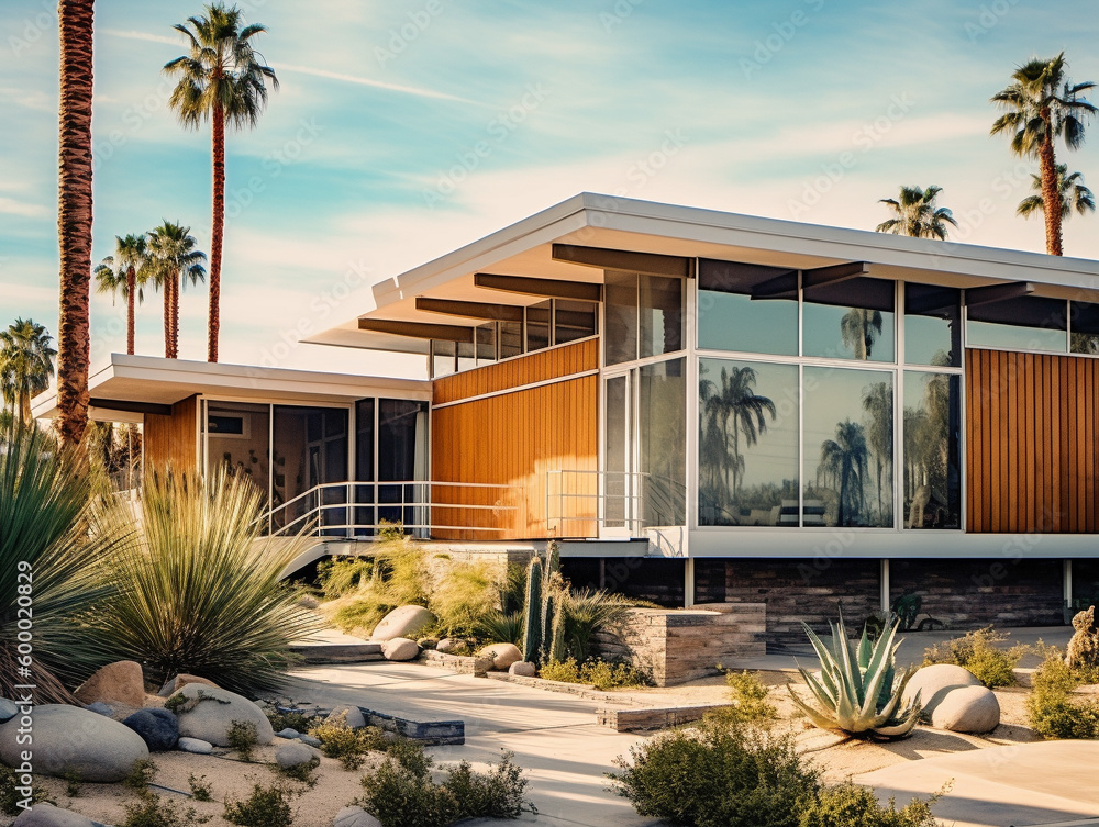 A Home with a Mid-Century Modern Architecture Design | Generative AI ...