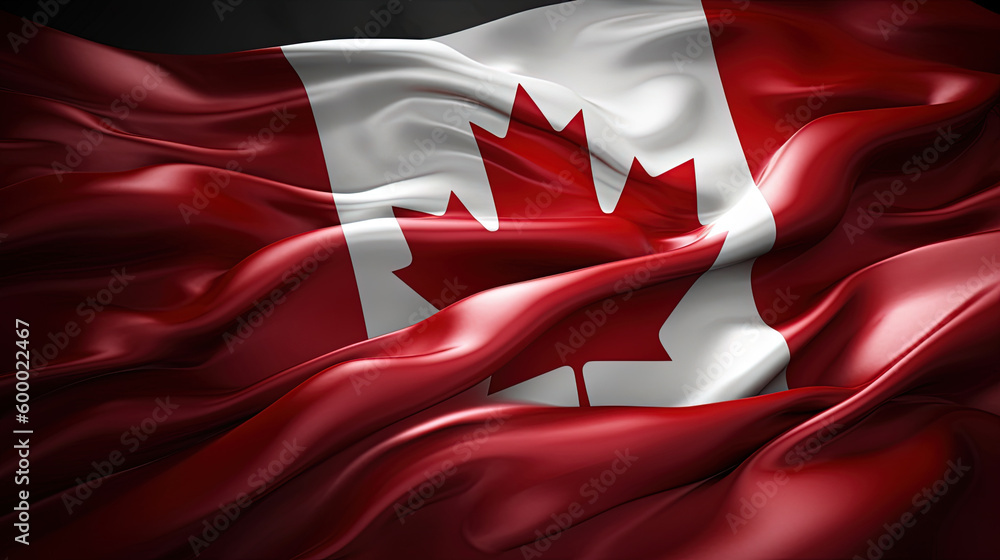 Independence canada day. Close up canada flag background. Generative AI ...