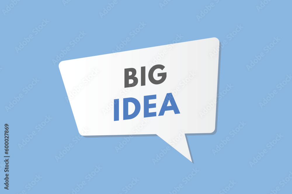 Big Idea text Button. Big Idea Sign Icon Label Sticker Web Buttons ...