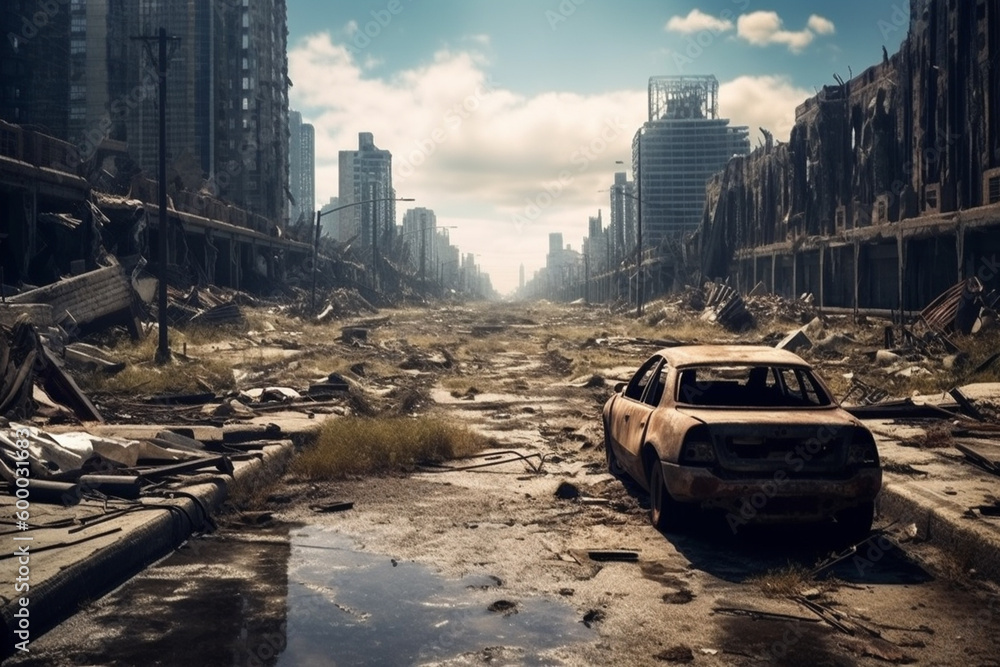 Destroyed Buildings Background