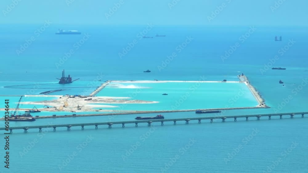 The process of industrial port development through reclamation ...