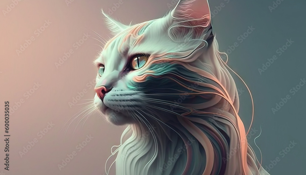 Abstract Cat Wallpaper