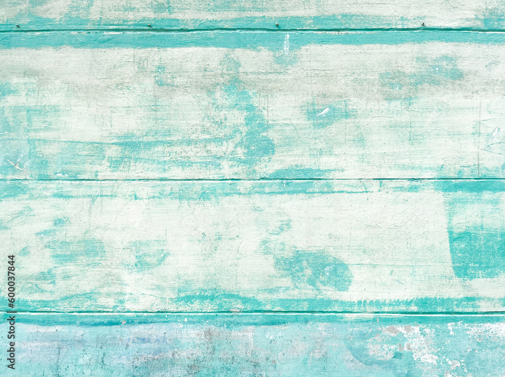 Blue green painted wall background texture with lines. Building side ...