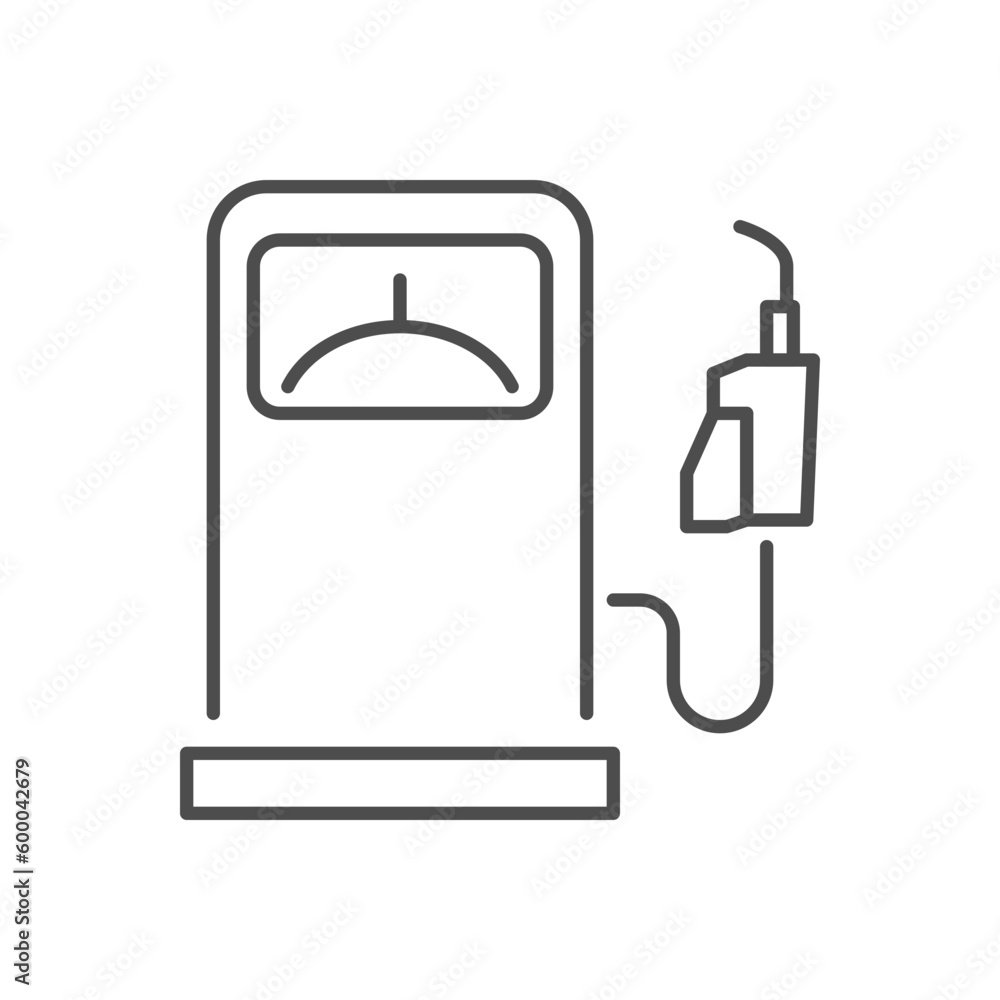 Gasoline station related vector linear icon. Filling station linear ... Gasoline station related vector linear icon. Filling station linear ...