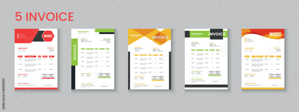 Invoice bundle, invoice collection, invoice set, company billing cash ...