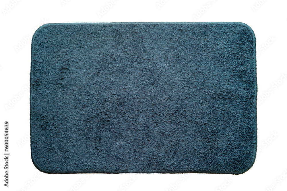 dark grey nylon carpeting isolated on white background. top view, dray ...