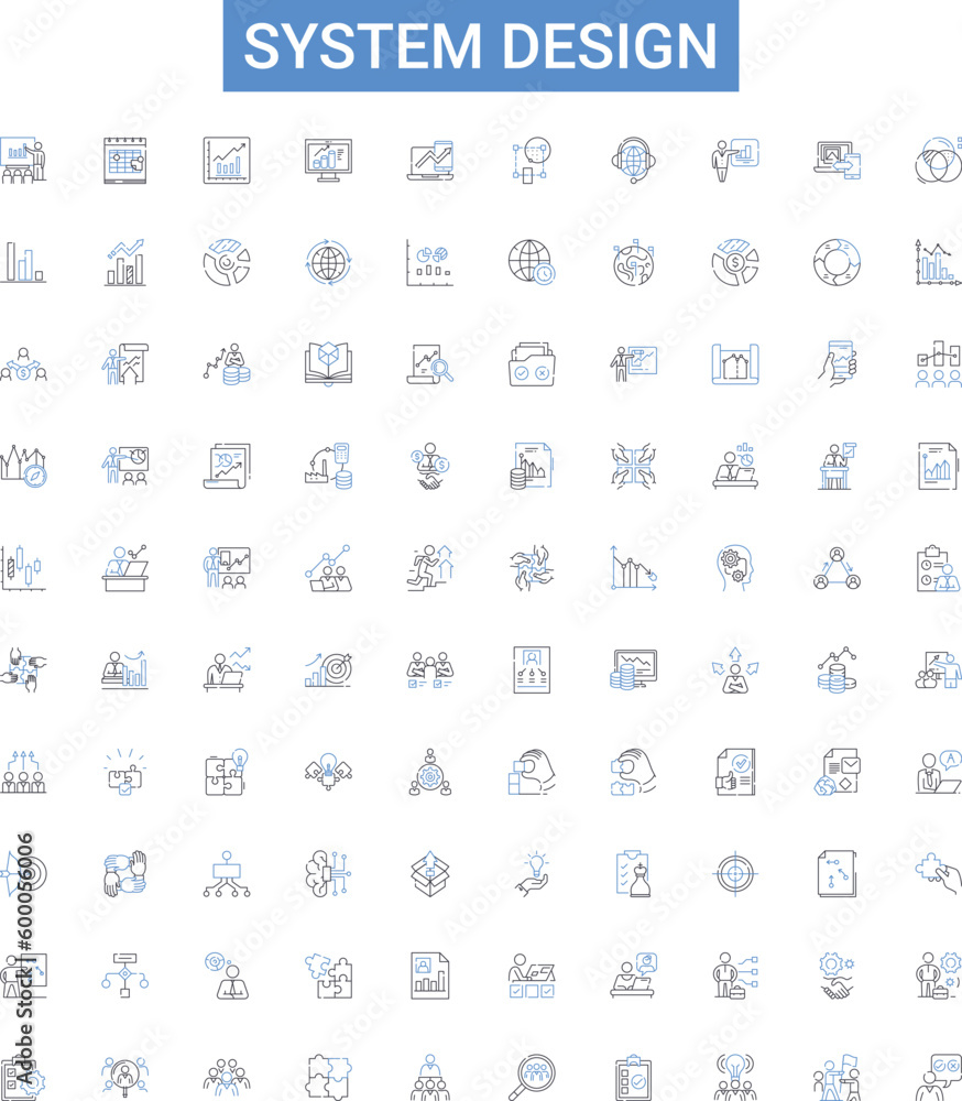 System design outline icons collection. System, Design, Architecture ...