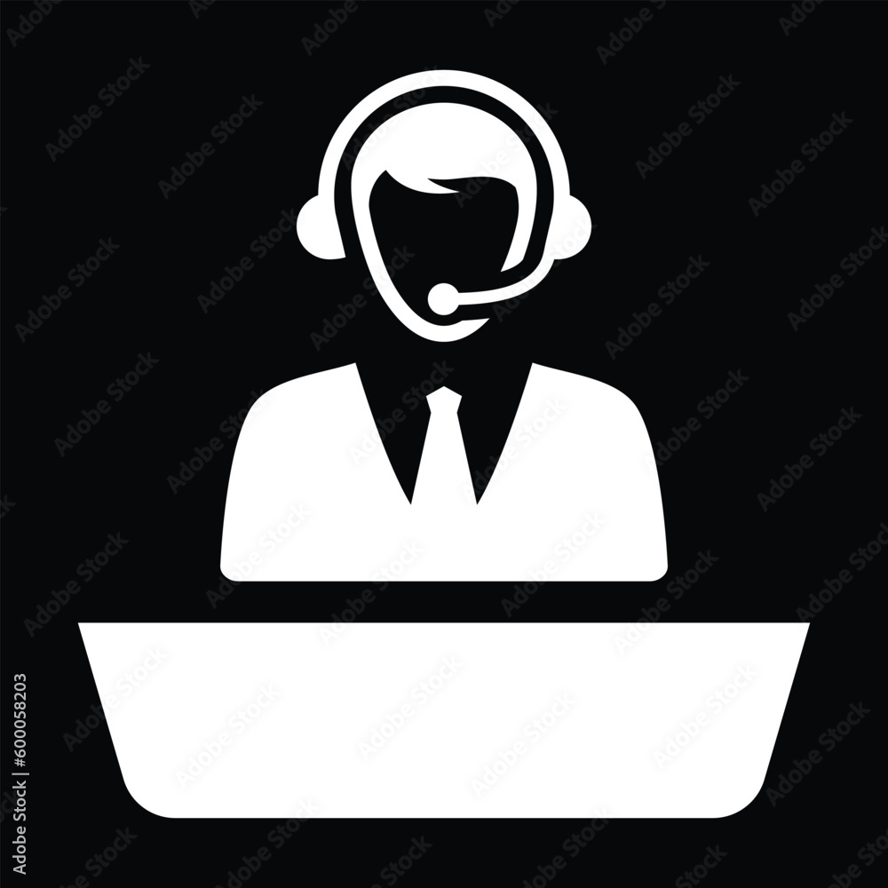 Help desk icons, help, center (vector illustration) Stock-Vektorgrafik ...