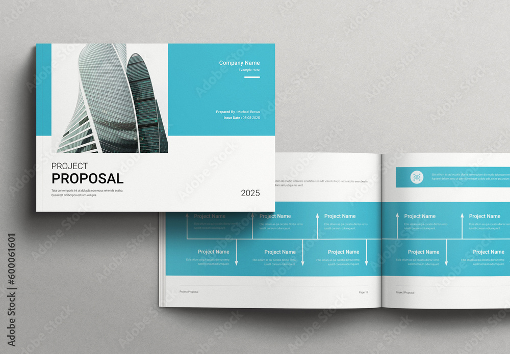 Project Proposal Template Landscape Stock Template | Adobe Stock