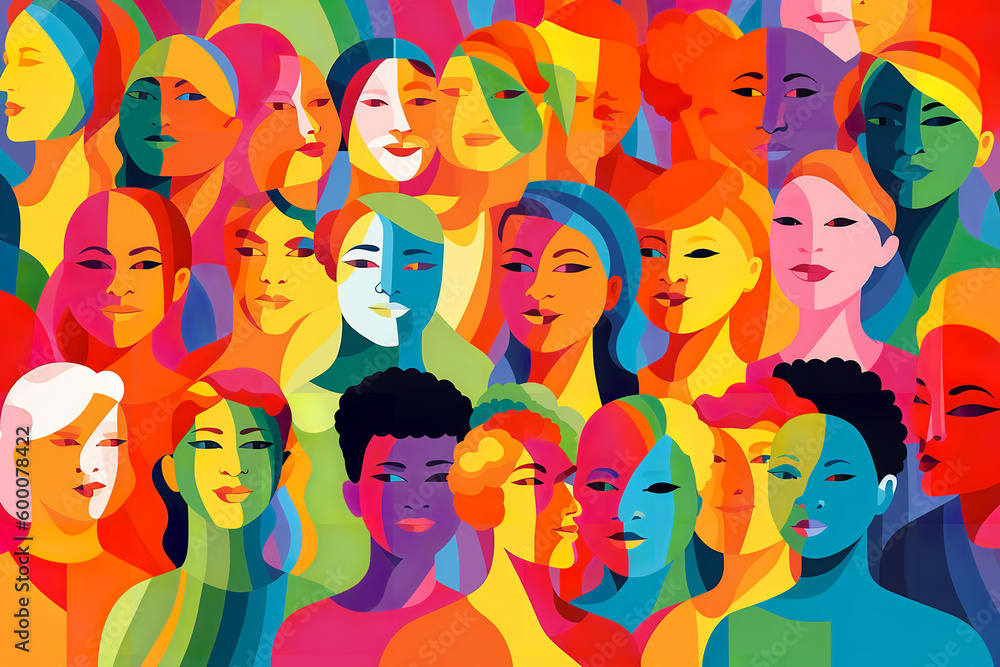 Pop art illustration, banner, texture or background depicting the pride ...