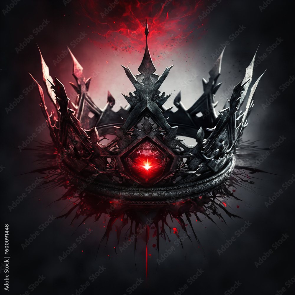 crown with ruby eyes a sinister shadow Generative AI ilustración de ...