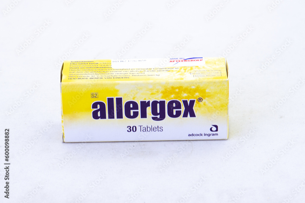 Johannesburg, South Africa - Allergex tablets from Adcock Ingram ...