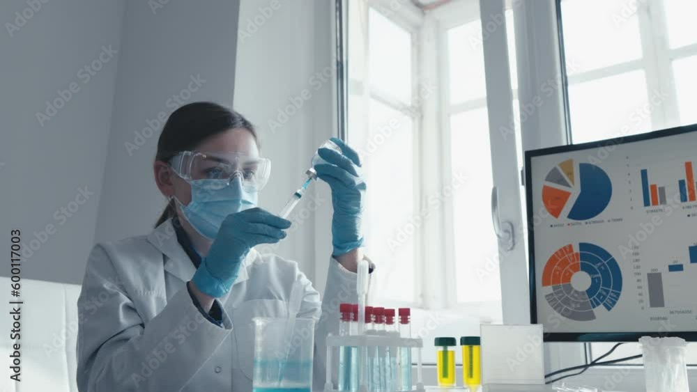 Medical laboratory as place where research is conducted to diagnose and ...