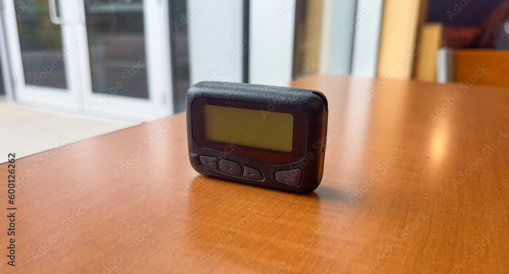 Hospital work pager and technology symbolize efficient communication ...